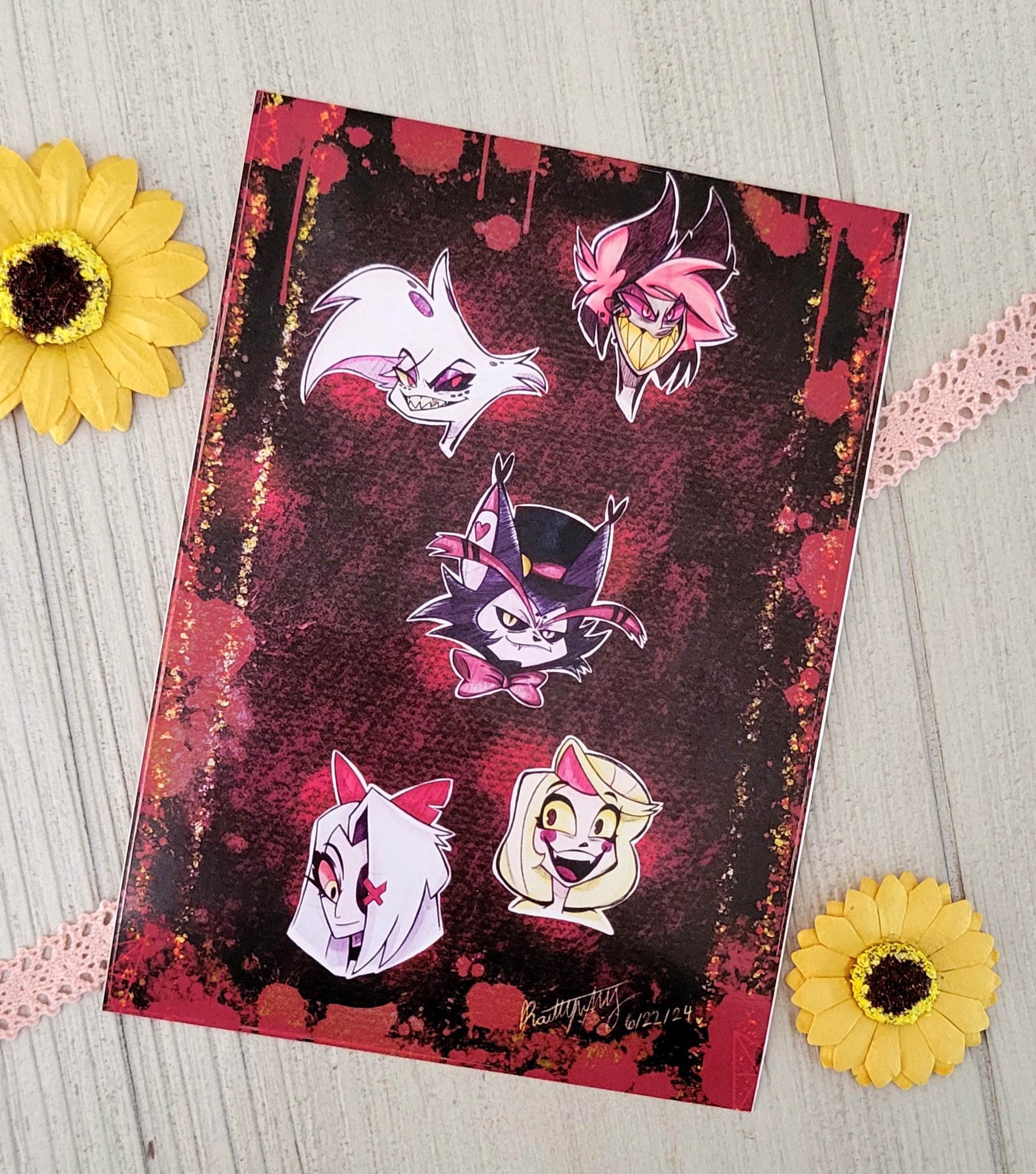 Hazbin Hotel Fanart Mini Print | Katmelkjor
